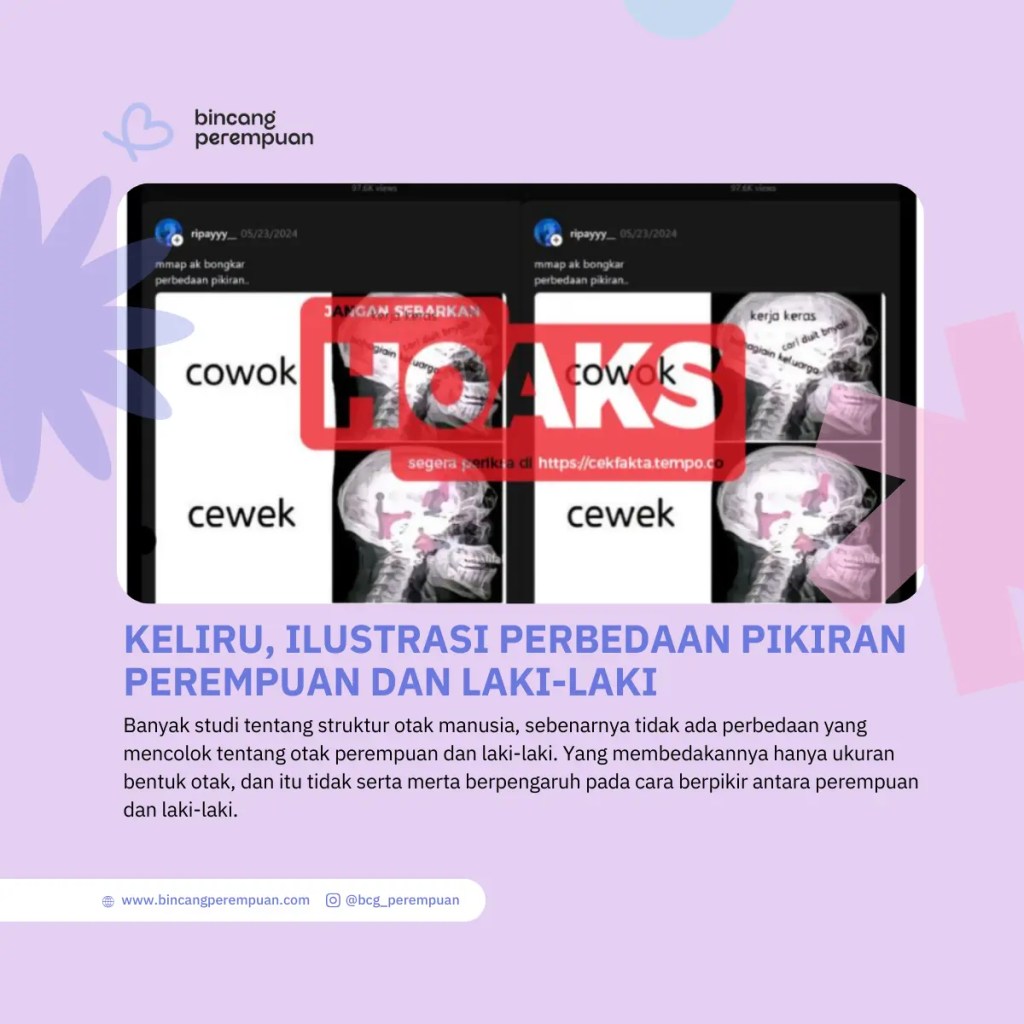 Keliru, Ilustrasi Perbedaan Pikiran Perempuan dan Laki-laki - Bincang ...